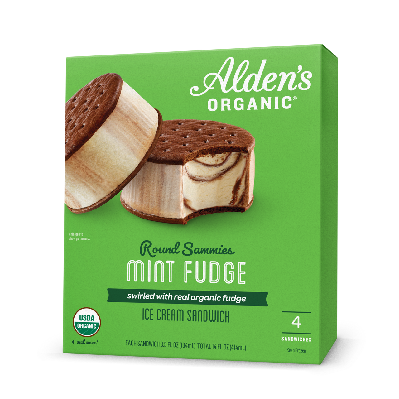 Mint Fudge Round Sammies – Alden's Organic